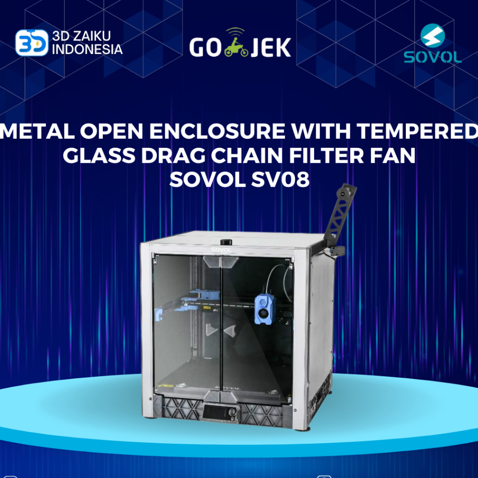 Jual Original Sovol SV08 Metal Open Enclosure with Tempered Glass Drag ...