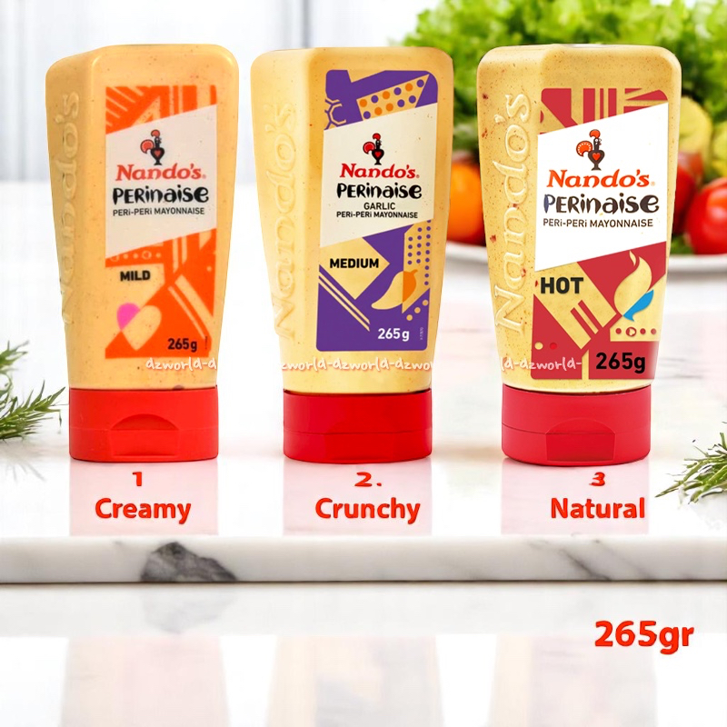 Jual Nando's 265gr Perinaise Garlic Medium Peri Peri Mayonnaise Hot ...