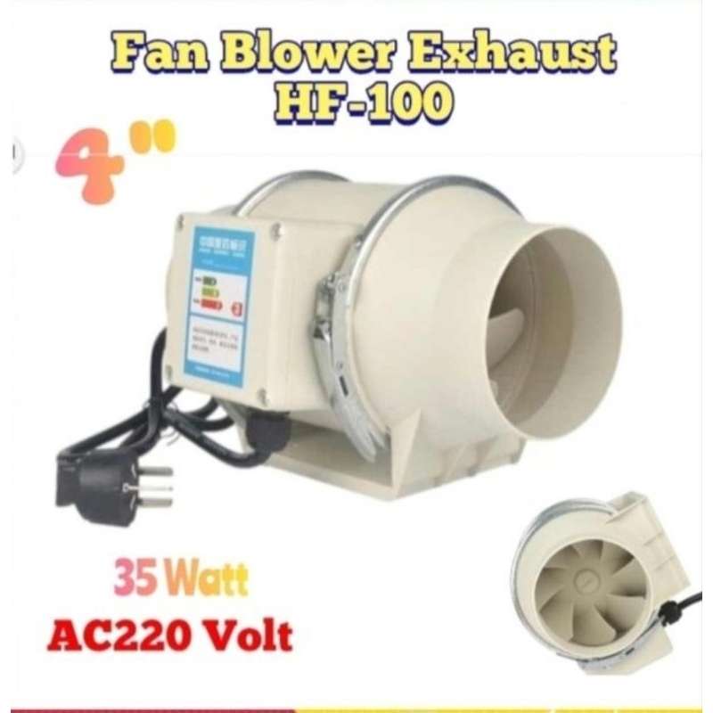 Jual 4" Penghisap Asap Dapur Exhaust Fan Plafon Blower Kipas Inline ...