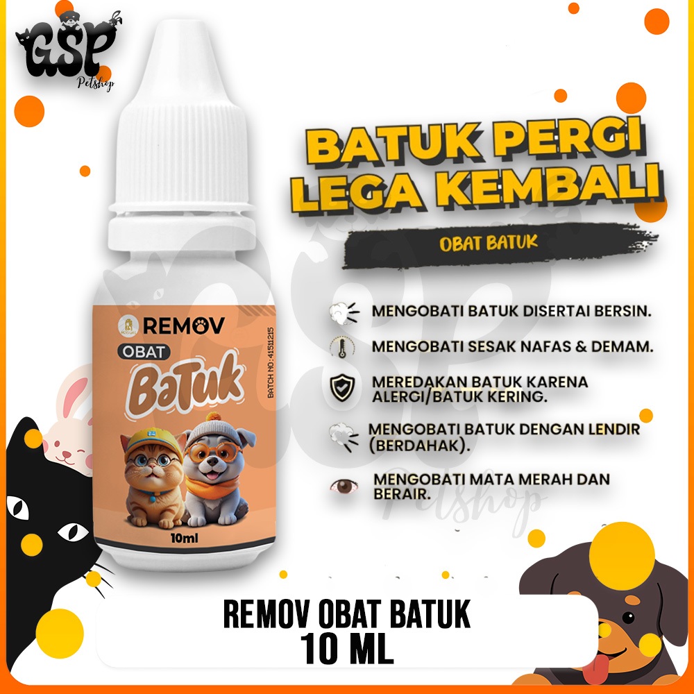 Jual Remov Obat Batuk Kucing Dan Anjing Remov 10 ml Efektif | Shopee Indonesia