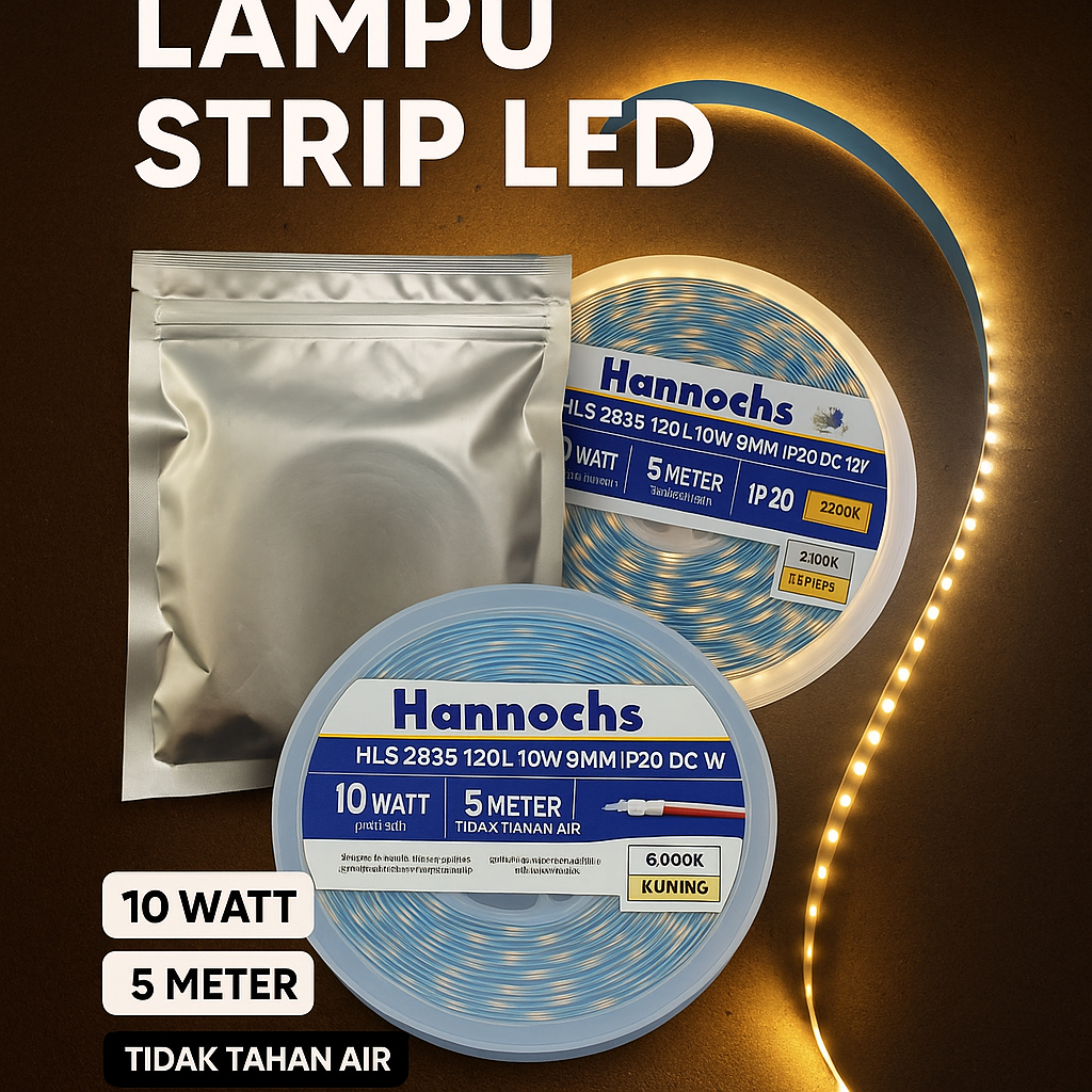 Jual Hannochs Lampu Strip LED 10W panjang 5 Meter Putih & Kuning HLS ...