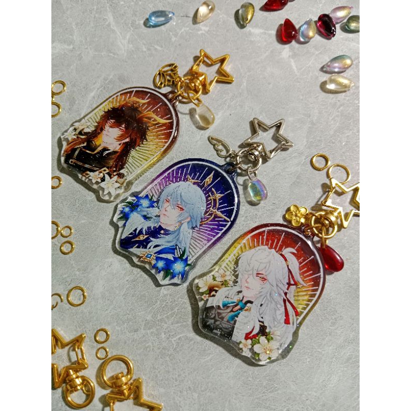 Jual Akrilik Keychain Epoxy Glitter Jingyuan Sunday Zhongli [HSR ...