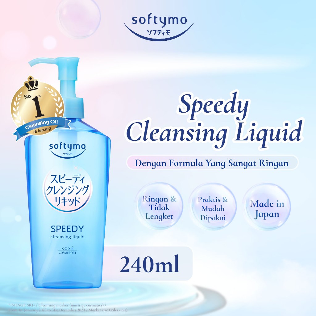 Jual KOSE SOFTYMO Speedy Cleansing Liquid 240ml (Makeup Remover) | Shopee Indonesia