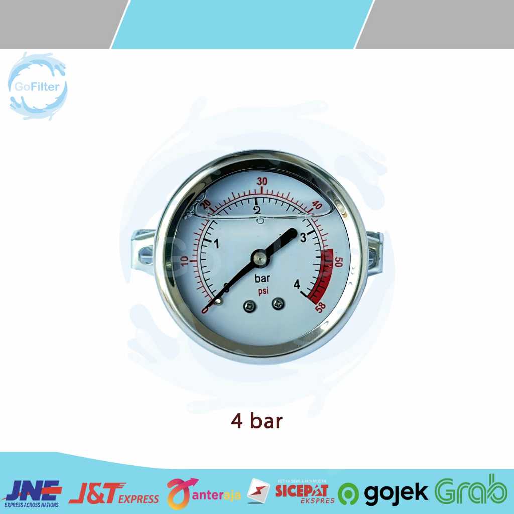 Jual PRESSURE GAUGE OIL TEBAL 4 BAR 150 PSI PREMIUM DRAT BELAKANG ...