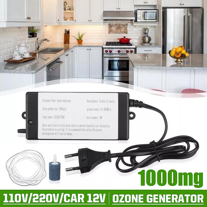 Jual Ozone Generator Water Air Purifier Sterilizer 1000mg Penghasil Ozon O3 Penetral Pembersih ...