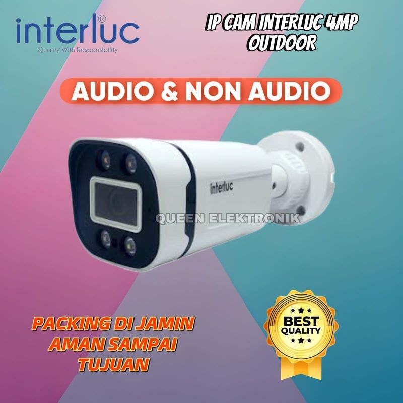 Jual Ip cam Outdoor Colorvu full color audio 4MP Interluc - Cctv Ipcam Interluc 4MP Colorvu ...