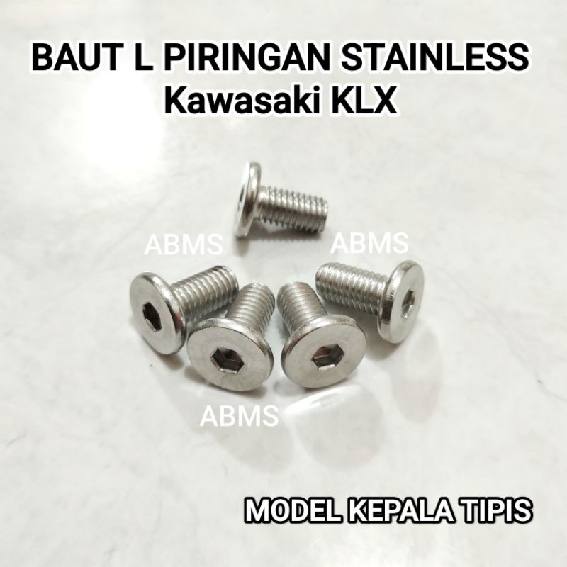 Jual BAUT PIRINGAN KLX STAINLESS BAUT L PIRINGAN CAKRAN STAINLESS PALA TIPIS BAUT PIRINGAN D ...