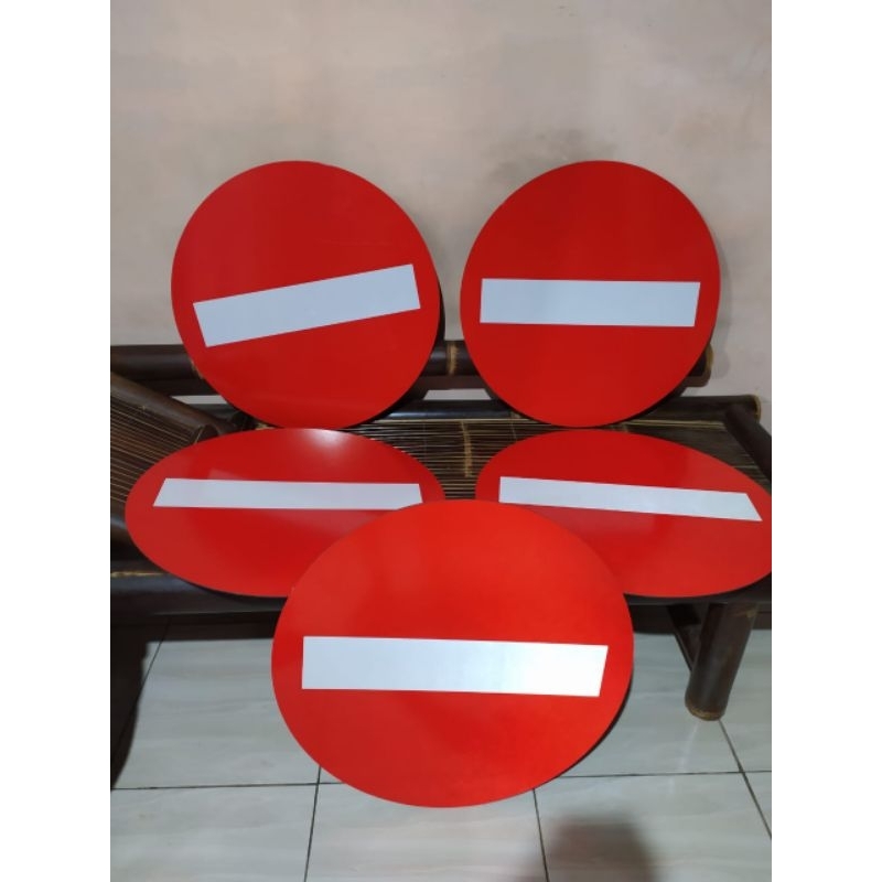 Jual Rambu Lalu Lintas Dilarang Masuk Diameter 60cm, Plat Aluminium ...