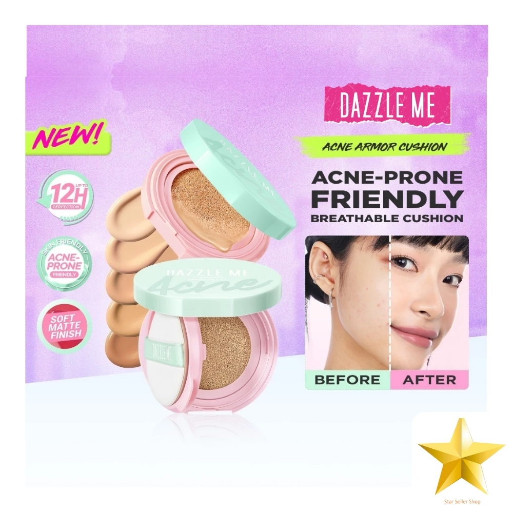 Jual AS Dazzle Me Puff Perfection Cushion Acne Armor SPF 35 Bedak Basah ...
