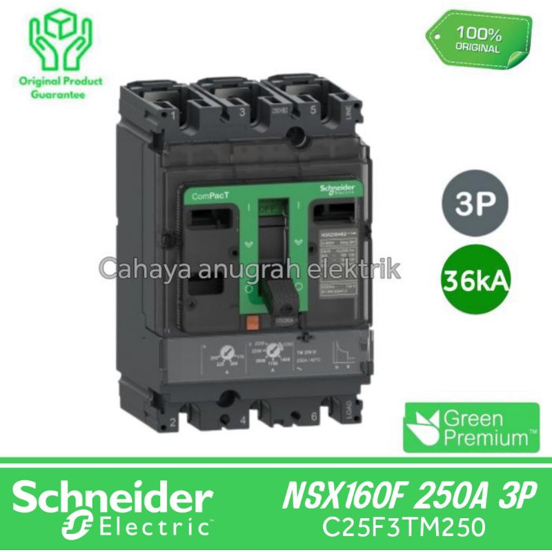 Jual MCCB Schneider NSX250F 250A 3P 36kA MCCB NSX 250A 3 PHASE C25F3TM250 ORI | Shopee Indonesia