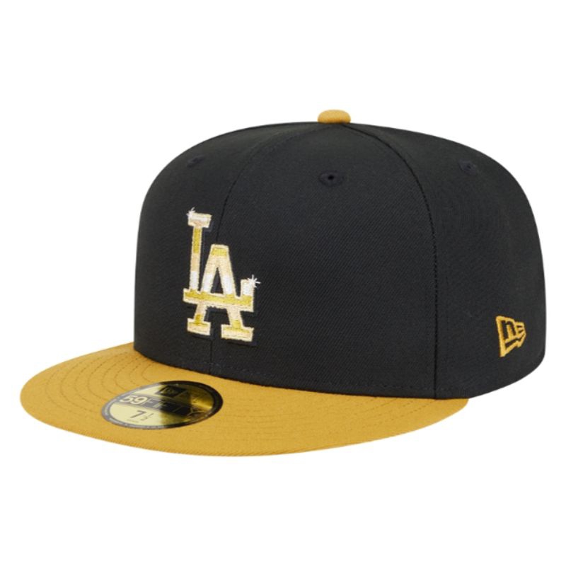 Jual Topi New Era Cap Los Angeles Dodgers Metallic Gold Logo 59Fifty ...