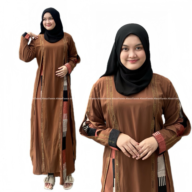 Jual ABAYA YASMIN ~ GAMIS ABAYA LESTI KC 414 SUPER MEWAH | Shopee Indonesia