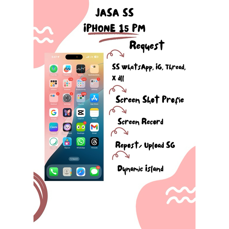 Jual Jasa SS Iphone 15 PM | Shopee Indonesia