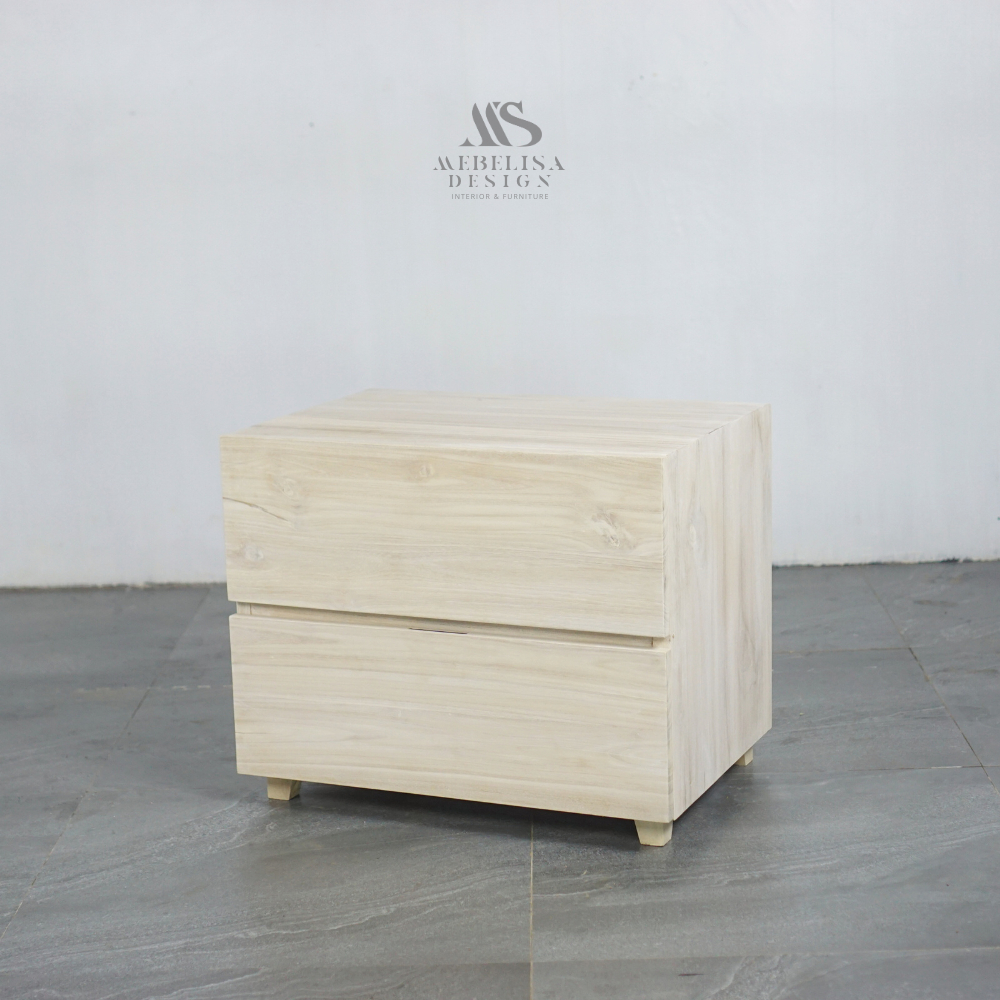 Jual Drawer Minimalis 2 Laci – Finishing Natural Kayu Solid | Shopee ...