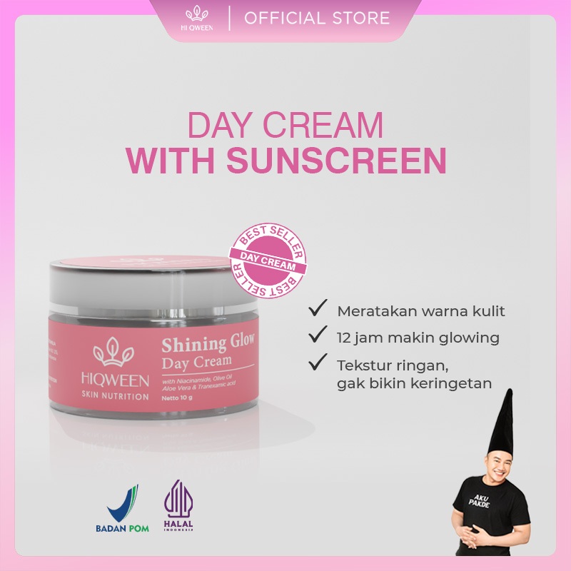 Jual HIQWEEN SHINING GLOW DAY CREAM WITH SUNSCREEN Krim Siang ...