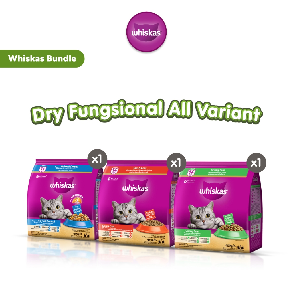 Jual [SPESIAL BUNDLE 1.35 KG] Whiskas Makanan Kering Dewasa Fungsional ...