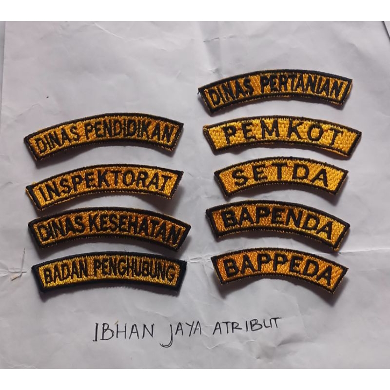 Jual badge / logo / emblem / patch satker pemda inspektorat - setda ...