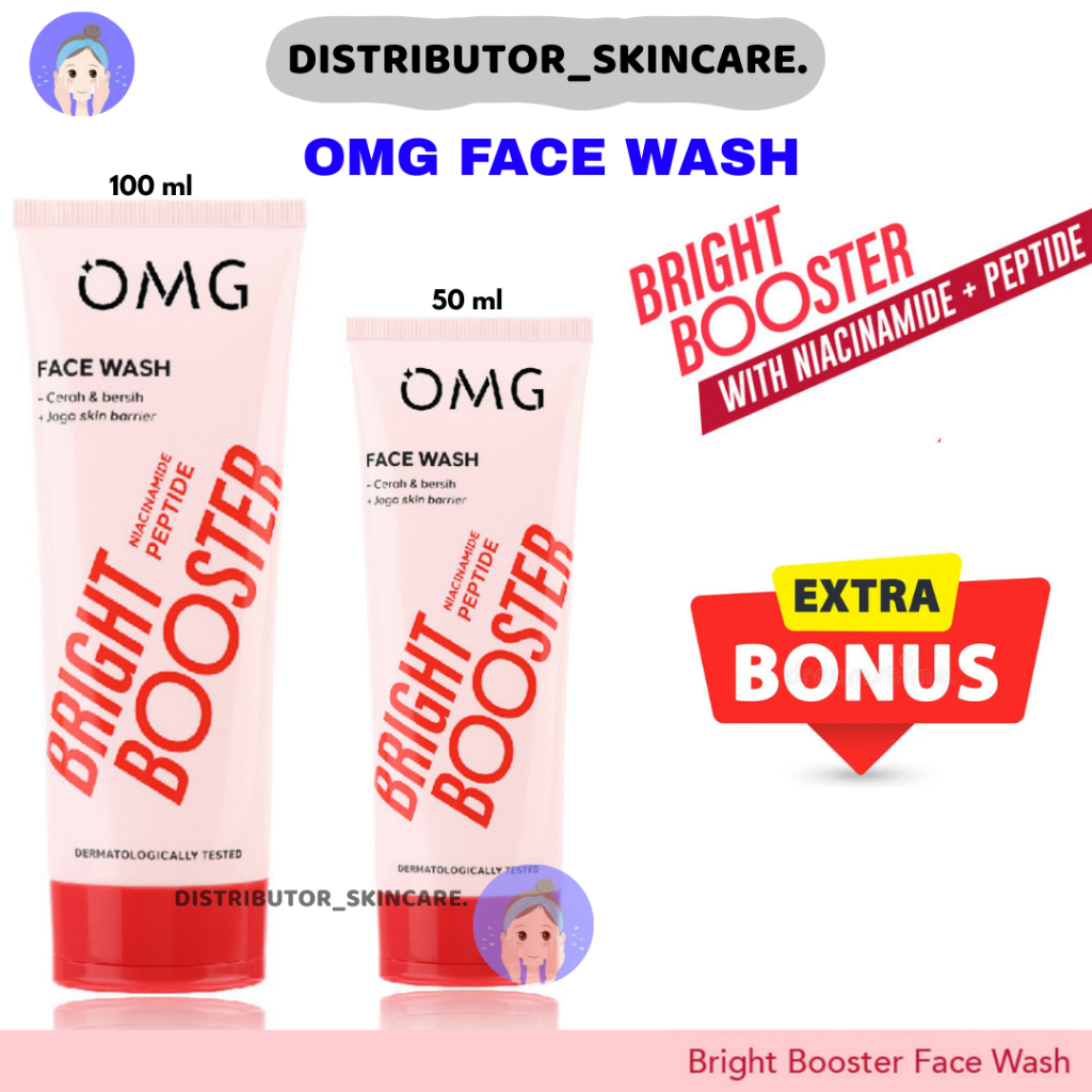 Jual OMG Oh My Glow Bright Booster Face Wash 50ml & 100ml - Tone Up ...