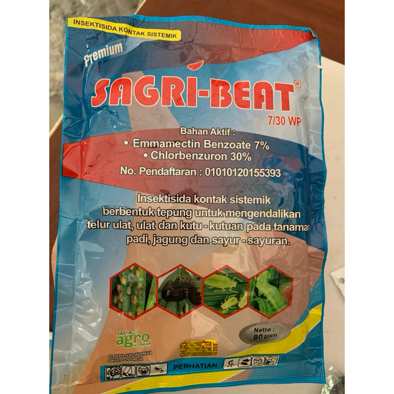 Jual Sagri beat sagribeat 7/30 WP 80 Gram Insektisida Kontak Sistemik ...