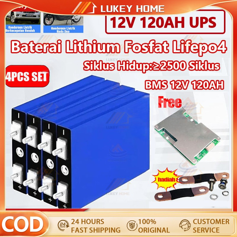 Jual 【CATL/BYD】ups Lifepo4 Baterai 120AH 4000 Cycle Solar Lithium Ion ...