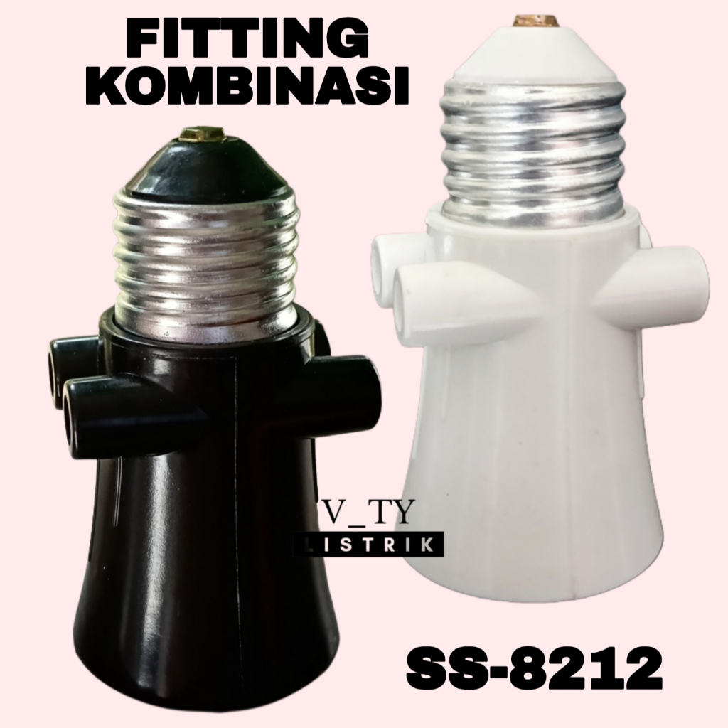 Jual MURAH! ISI 50 PCS FITTING SS-8212 KOMBINASI HITAM PUTIH/FITING GANTUNG KOMBINASI SOU-SEI ...
