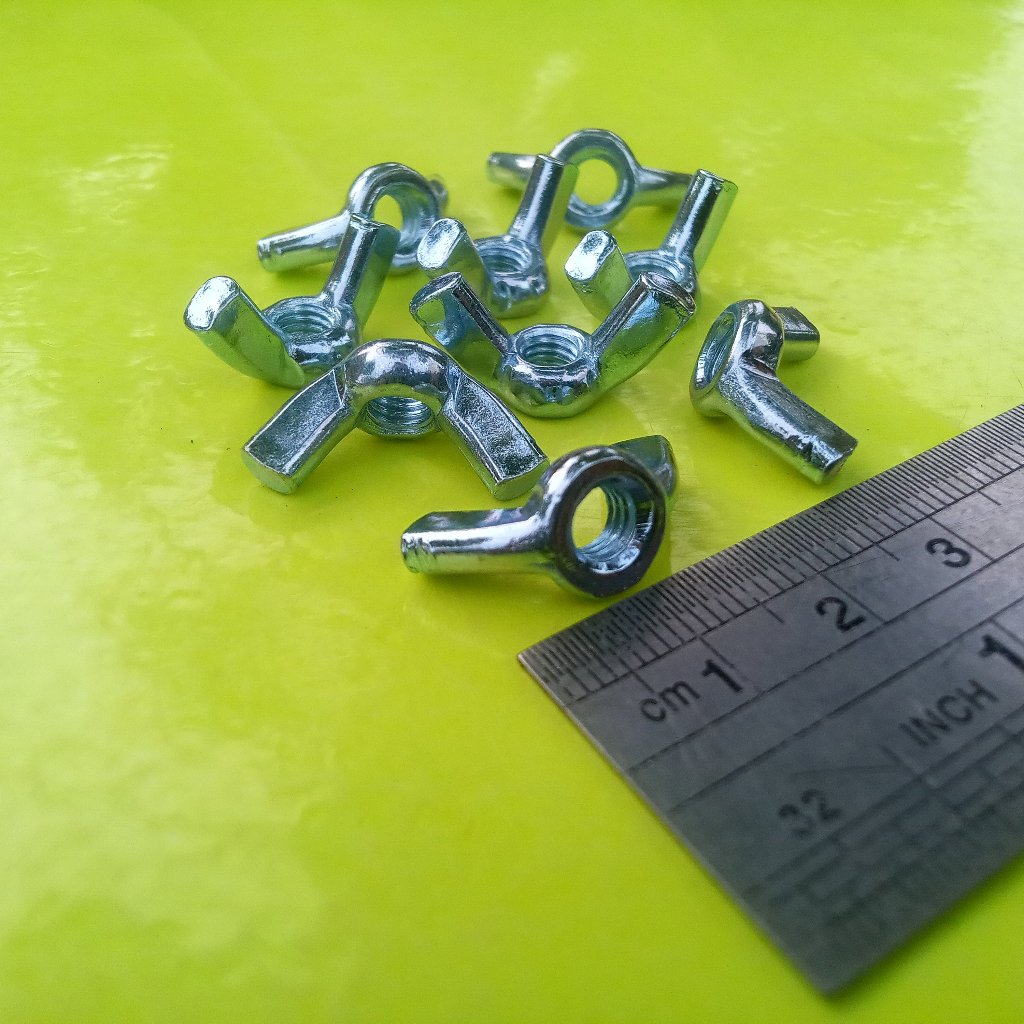 Jual MUR KUPING M4 GALVANIS /MUR KUPING M4 PUTIH / WING NUT M4 GALVANIS ...