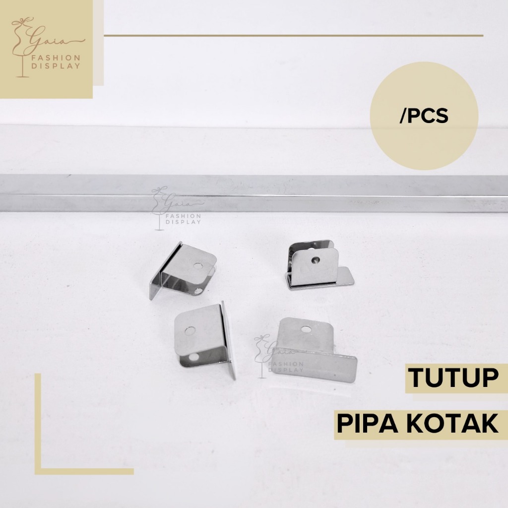 Jual Tutup Pipa Kotak Besi/Dop Pipa Kotak Bahan Besi Silver Tebal ...