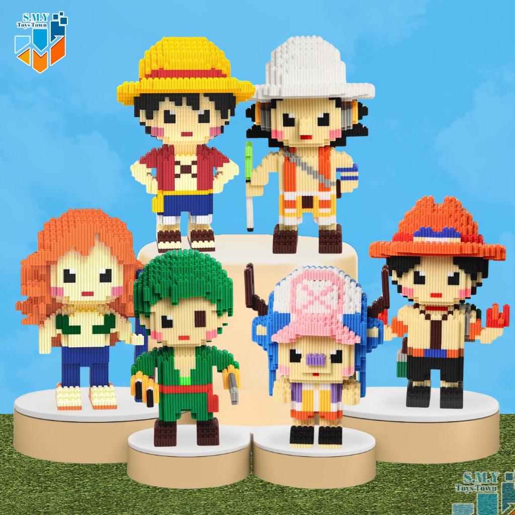 Jual SMY Toystown One piece Luffy Zoro Ace Chopper Nano Block Medium ...