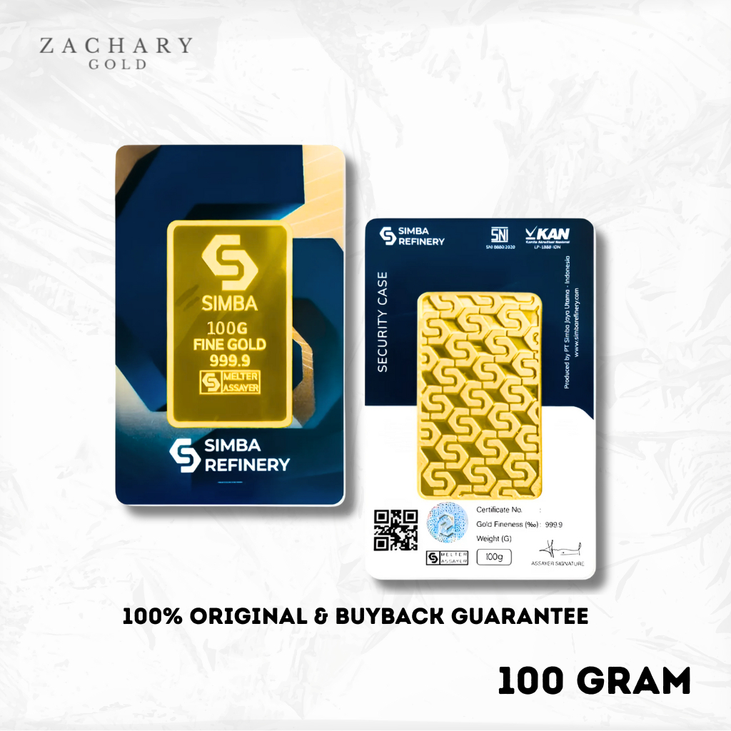 Jual SIMBA REFINERY Logam Mulia Emas 100 Gram Classic - LM Batangan ...