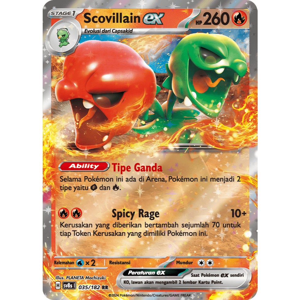 Jual Pokemon TCG Indonesia SV8S Scovillain ex 035/182 RR | Shopee Indonesia