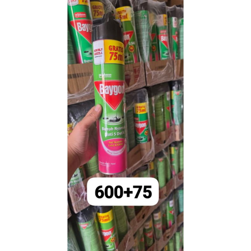 Jual Baygon 600ml + 75ml / Obat Nyamuk Semprot Baygon 600ml + 75ml ...