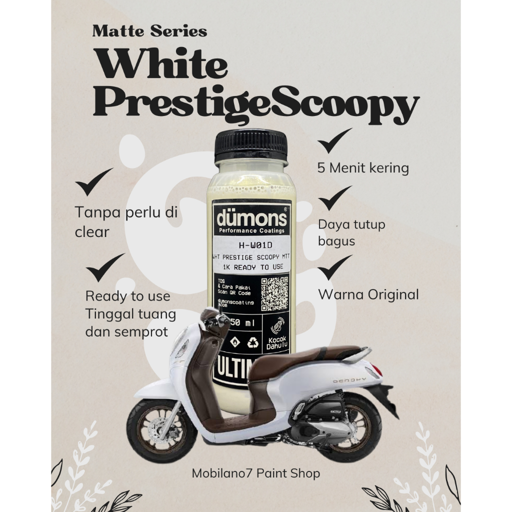 Jual Prestige White Scoopy - PUTIH MUTIARA - PUTIH SCOOPY - WHITE DOFF ...