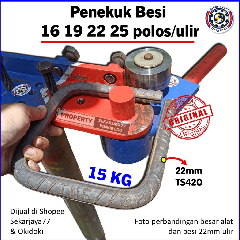 Jual SEKARJAYA77 Alat Tekuk Besi Bending Besi Beton 16 19 22 25 ulir ...