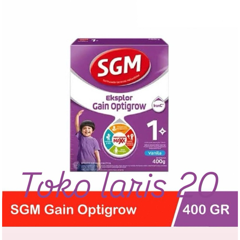 Jual SGM Gain Optigrow 1+ vanilla 400gr | Shopee Indonesia