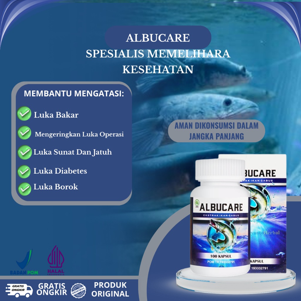 Jual Albucare Spesialis Memelihara Kesehatan 100% Ekstrak Ikan Gabus ...