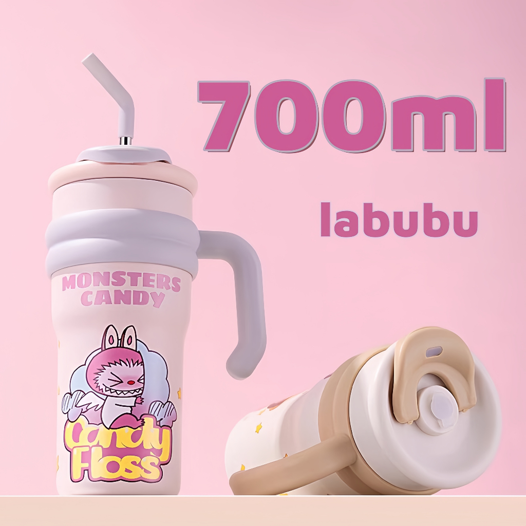 Jual Labubu Tumbler Aesthetic SUS316 Lucu Botol 700ml Tumbler Stainless ...