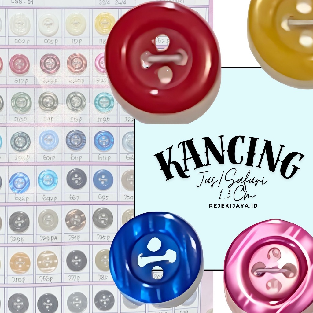 Jual Kancing Jas Ukuran 1.5 cm Isi 72 Pcs / Kancing Safari Ukuran 1.5 ...