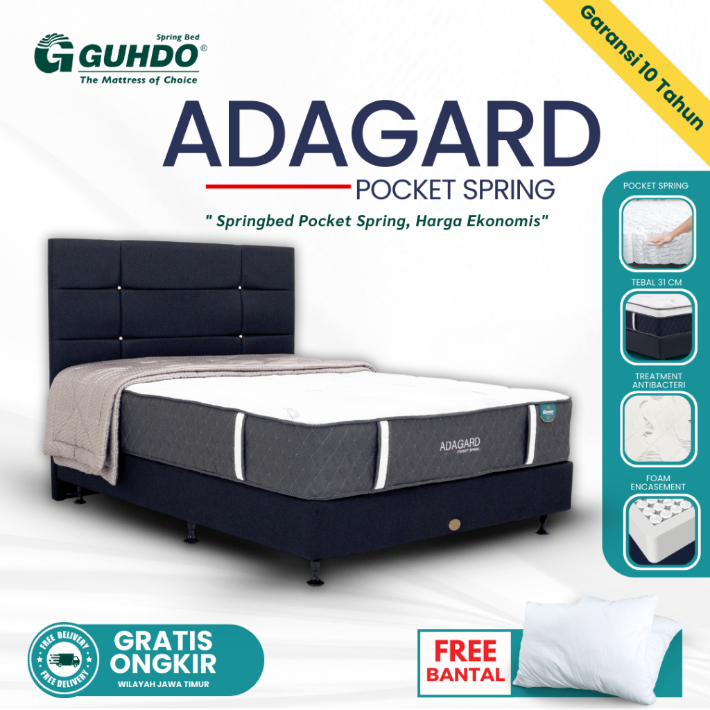 Jual GUHDO Adagard Spring bed Pocket Tebal 31 cm | Shopee Indonesia