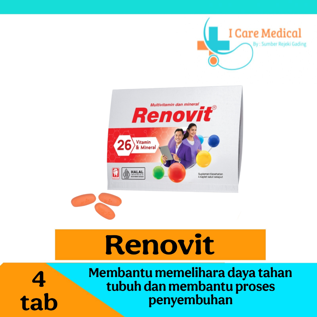 Jual Renovit / Strip 4 Tablet - Untuk Kebutuhan Multivitamin dan ...