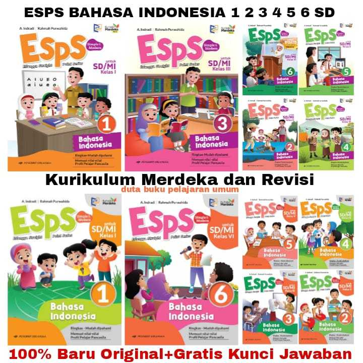 Jual Buku ESPS Bahasa Indonesia SD Kelas 4 5 6 1 2 3 Kurikulum Merdeka Revisi Erlangga | Shopee ...