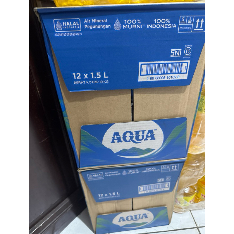 Jual AQUA BESAR 1500ML 12Botol/DUS | Shopee Indonesia