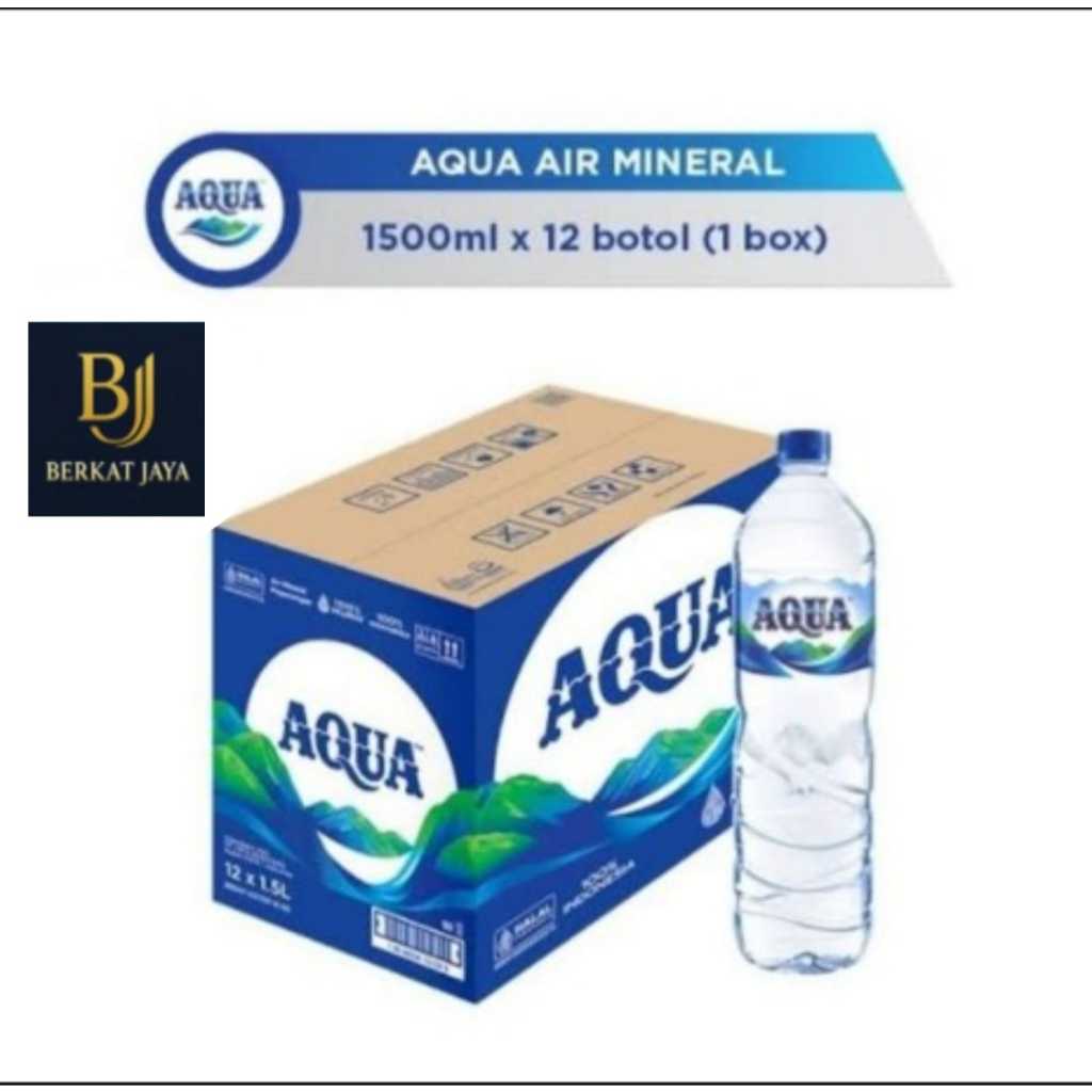 Jual Aqua Air Mineral 1500 ML - 1 Dus isi 12 Botol / Air Mineral 1500ml | Shopee Indonesia