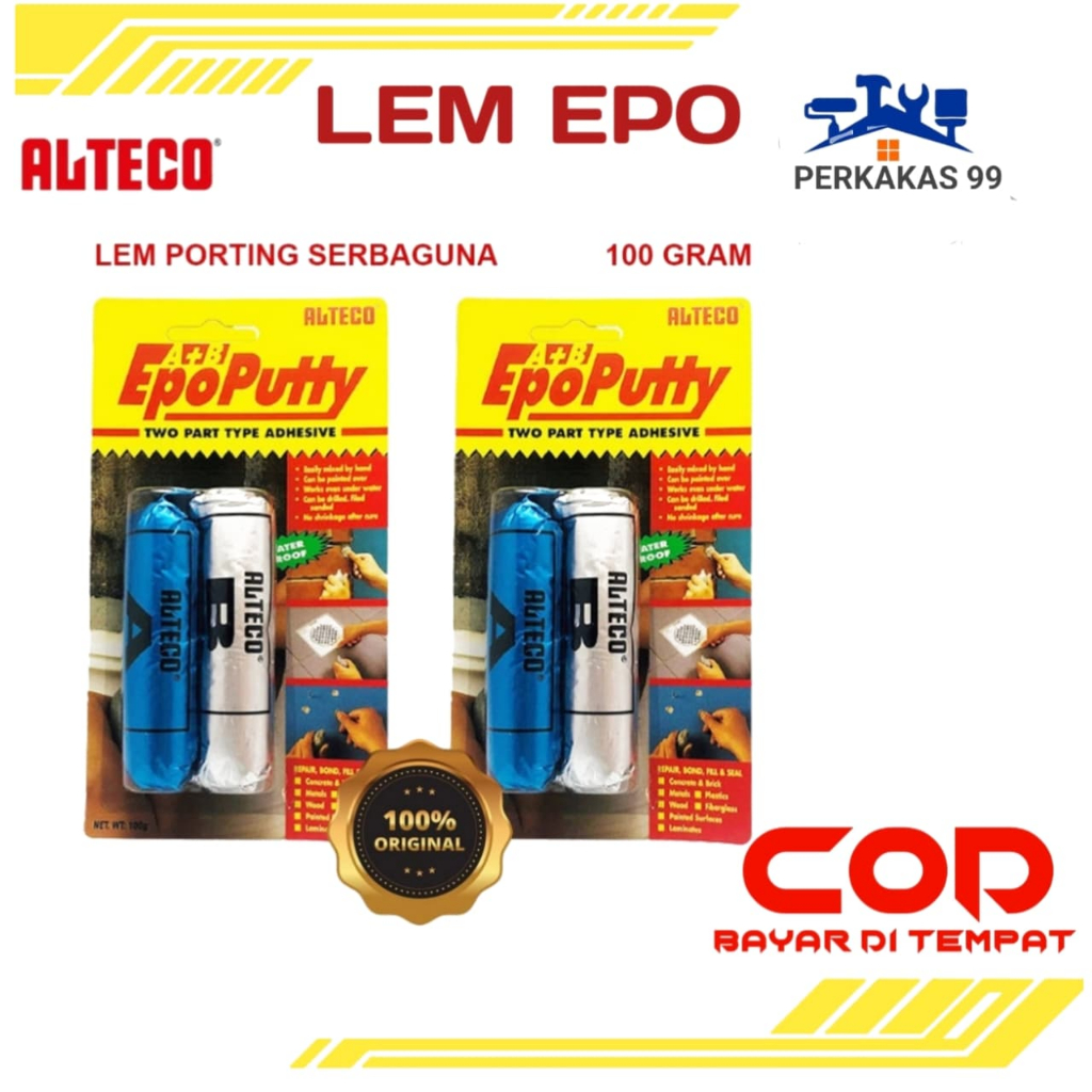 Jual Lem Epo Putty 100 Gram & 50 Gram / Lem Alteco Epoputty /Lem ...