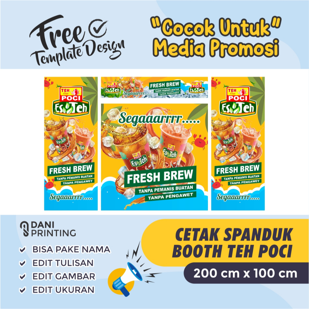 Jual Banner Spanduk - Booth Meja Portable - Es Teh Poci 4 Bagian ...