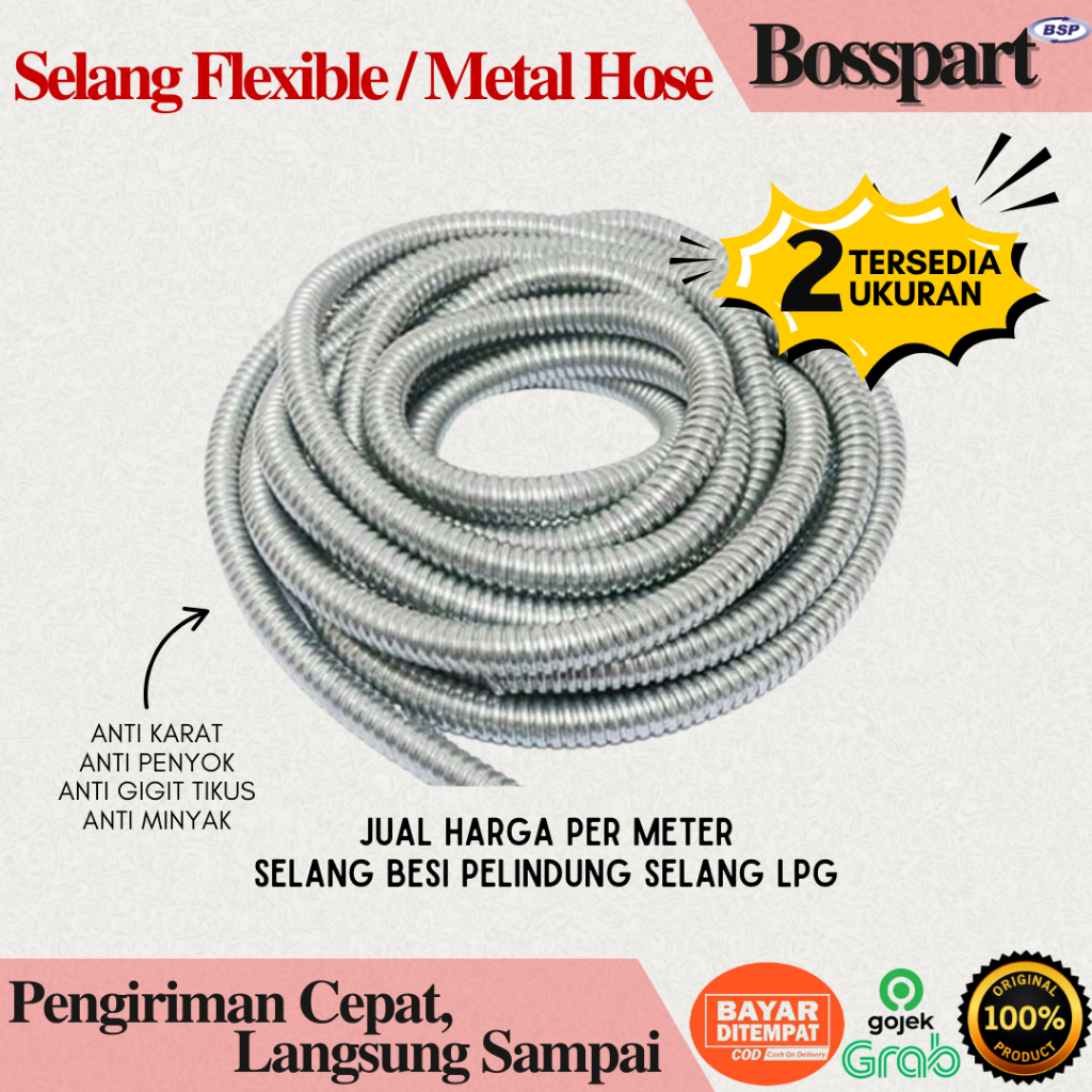 Jual BESI Selongsong / Pelindung Selang untuk Selang Gas /Pelindung ...