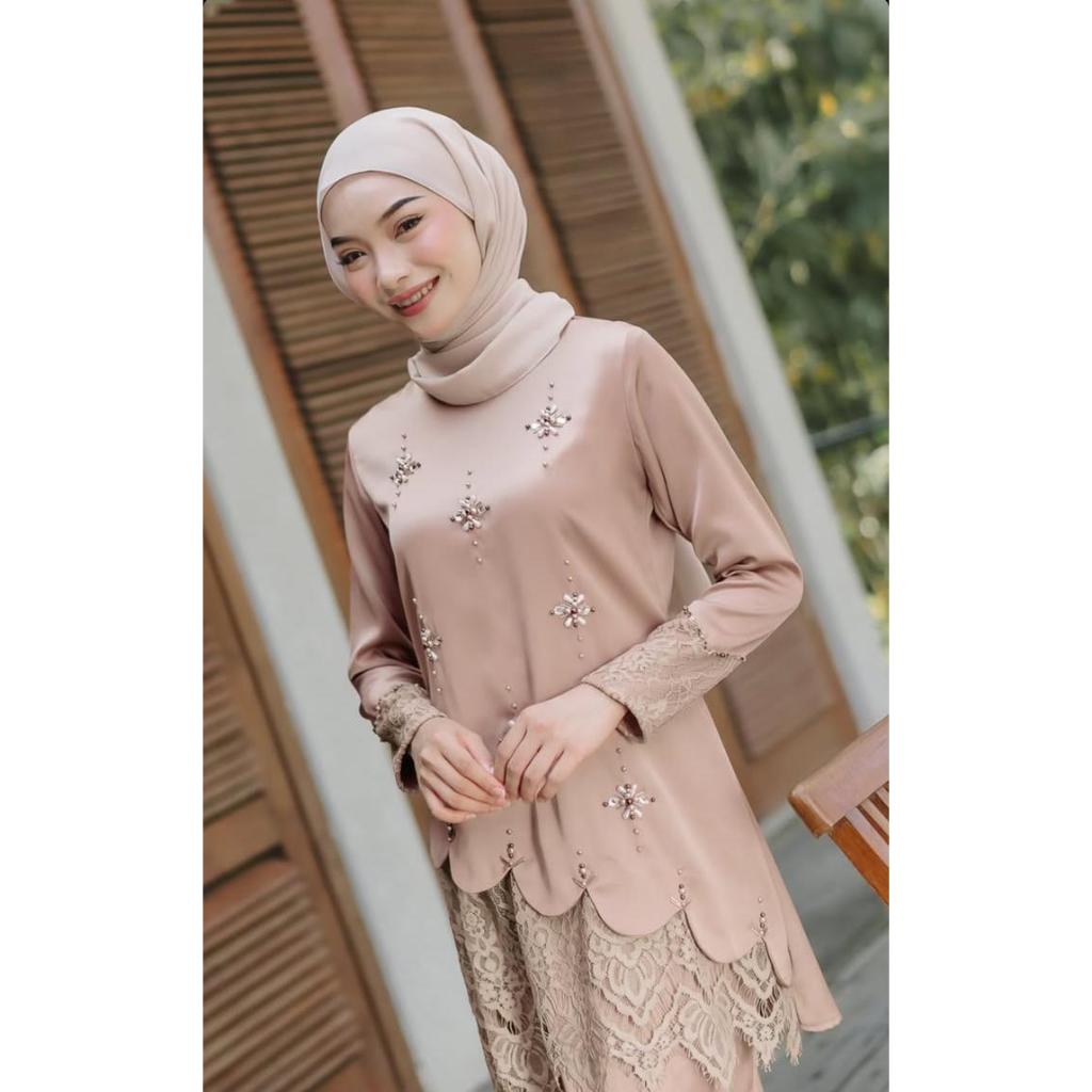 Jual LEEYA SET MALAY (ATASAN DAN ROK) BAJU SET KURUNG MELAYU SILK ...