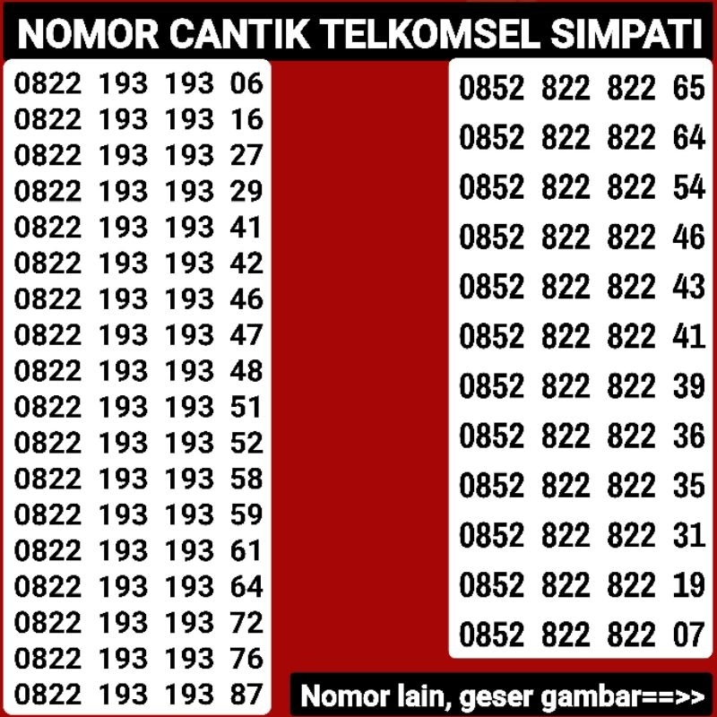 Jual Kartu perdana Telkomsel cantik Nomor Cantik Telkomsel | Shopee Indonesia