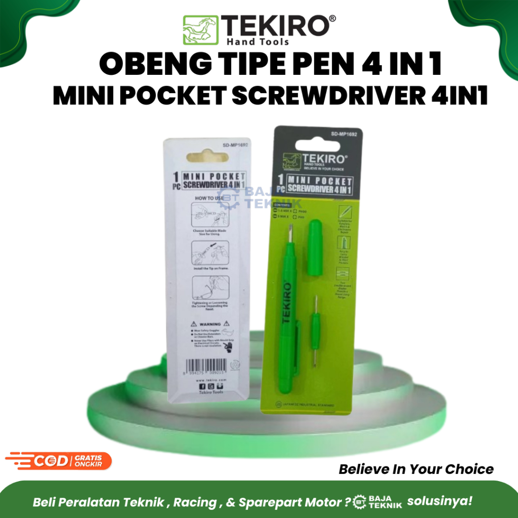 Jual OBENG KECIL SET 4IN1 SD-MP1692 TEKIRO | OBENG TIPE PEN 4IN1 TEKIRO ...