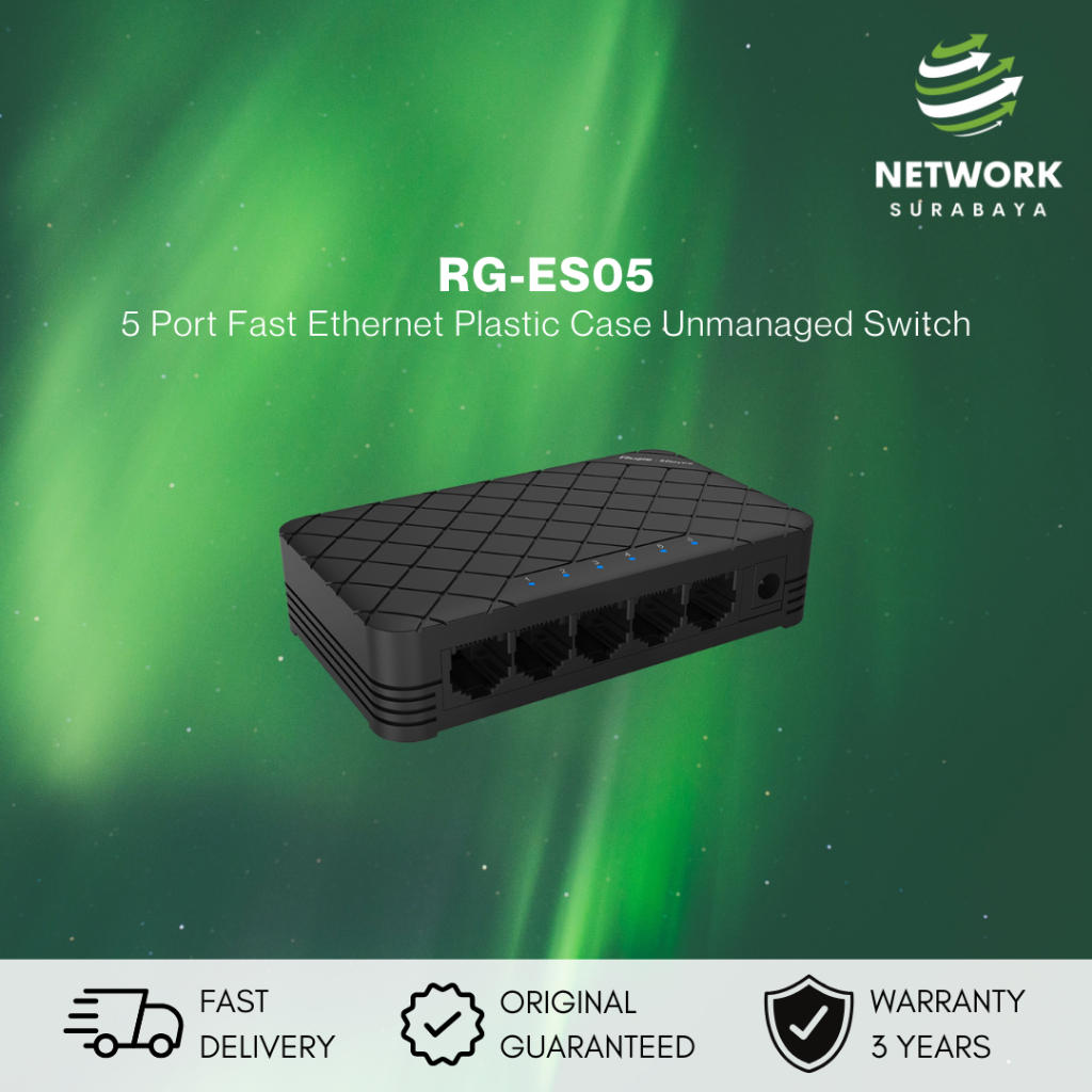 Jual RUIJIE REYEE RG-ES05 5*PORT PLASTIC UNMANAGE SWITCH | Shopee Indonesia