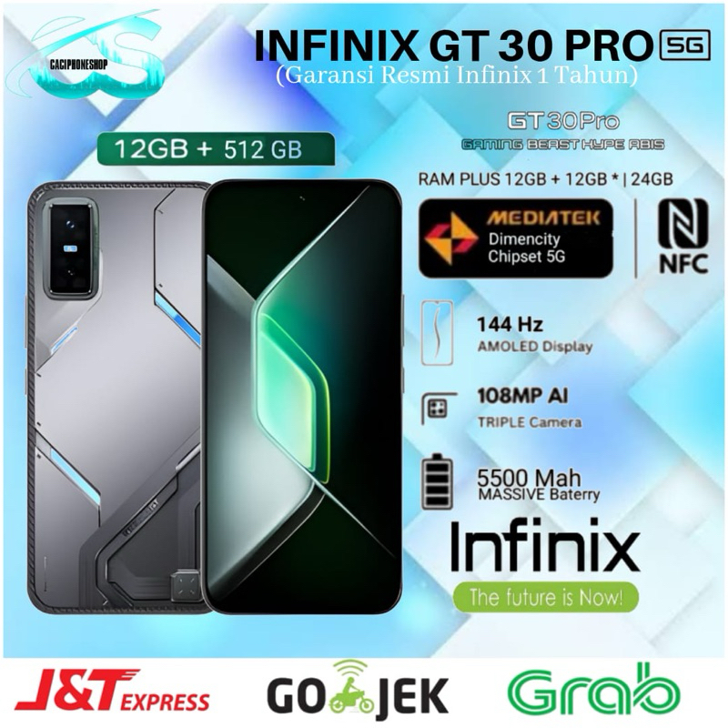 Jual INFINIX GT 30 PRO 5G NFC Ram 12GB Rom 512GB 12/512GB 8/256GB Garansi Resmi Infinix 1 Tahun ...